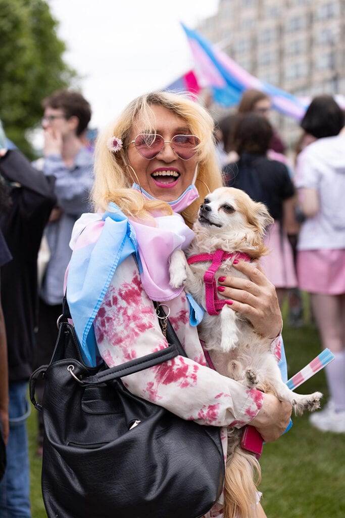 Thousands line the streets for London Trans+ Pride 2021