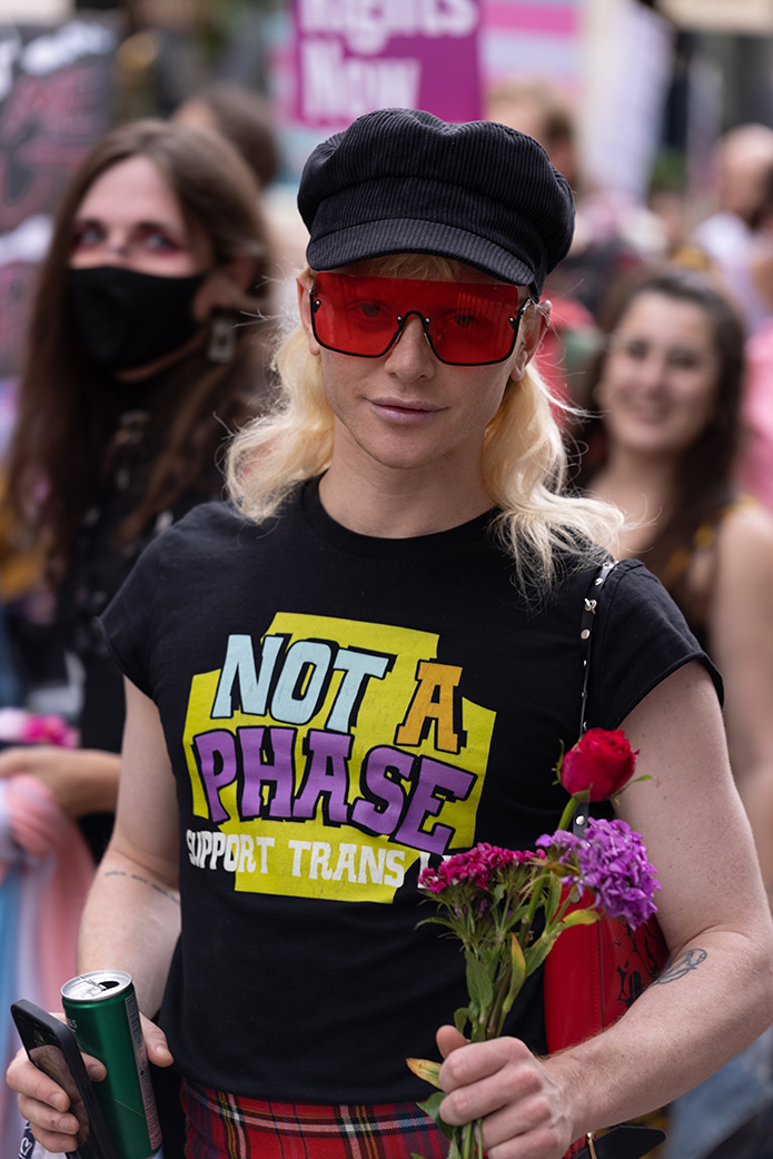 Thousands line the streets for London Trans+ Pride 2021