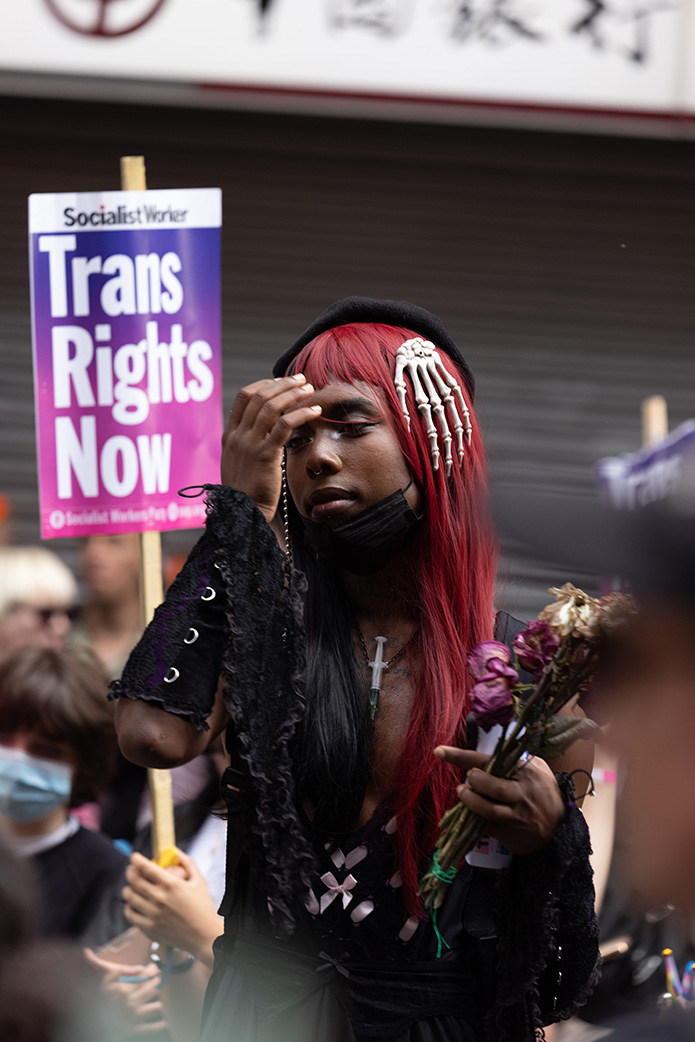 Thousands line the streets for London Trans+ Pride 2021