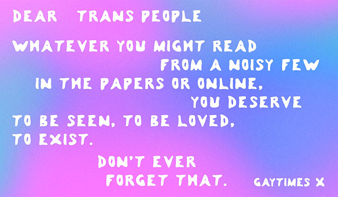 GAY TIMES launch Trans Day of Visibility campaign as collective stance ...