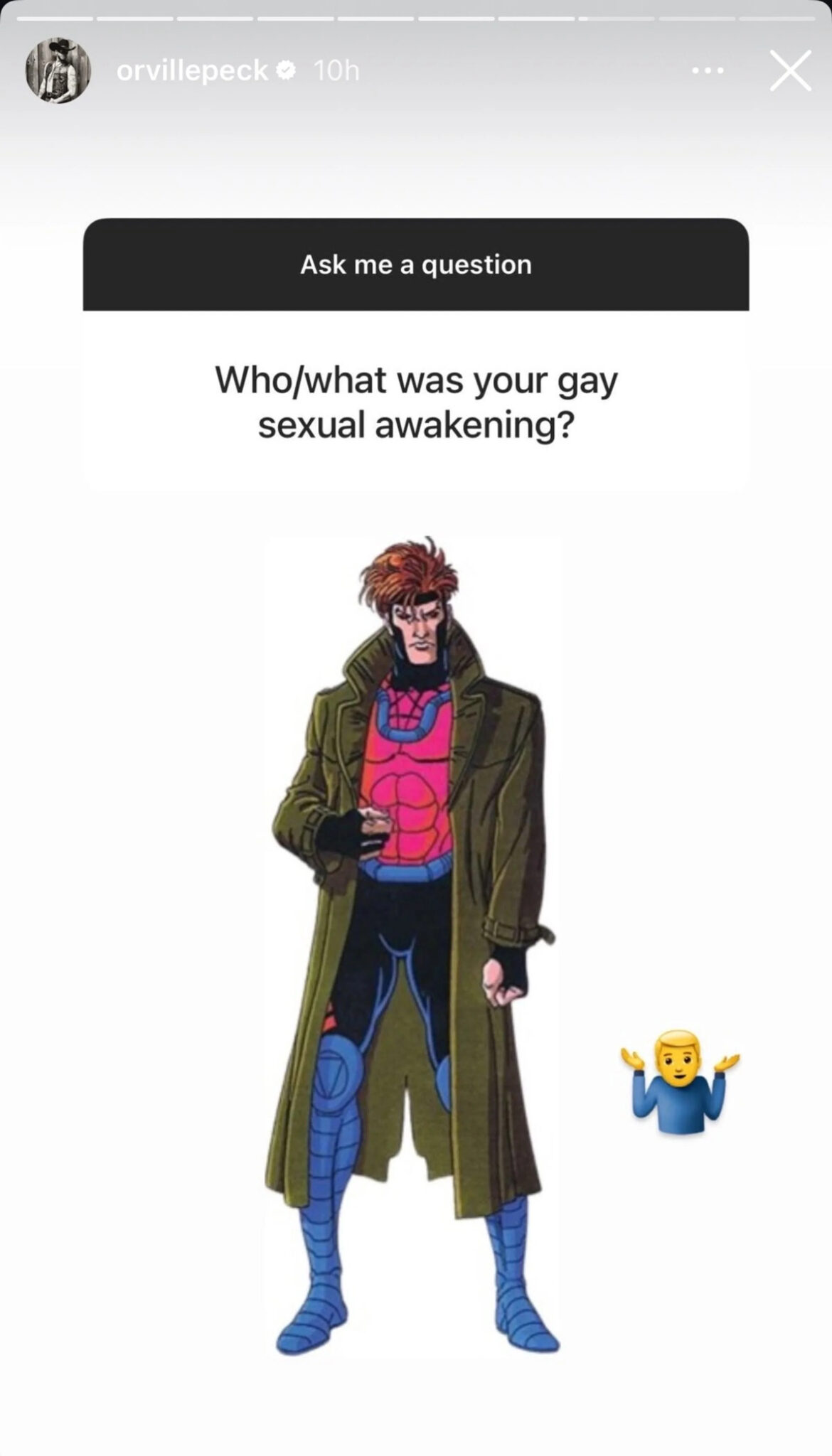 Orville Peck named this iconic Marvel superhero as his "gay sexual ...